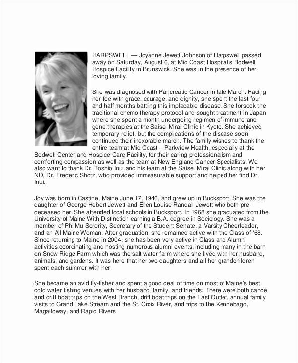 40 Examples Of Obituaries Well Written Desalas Template 40 Examples Of Obituaries Well Written Desalas Template