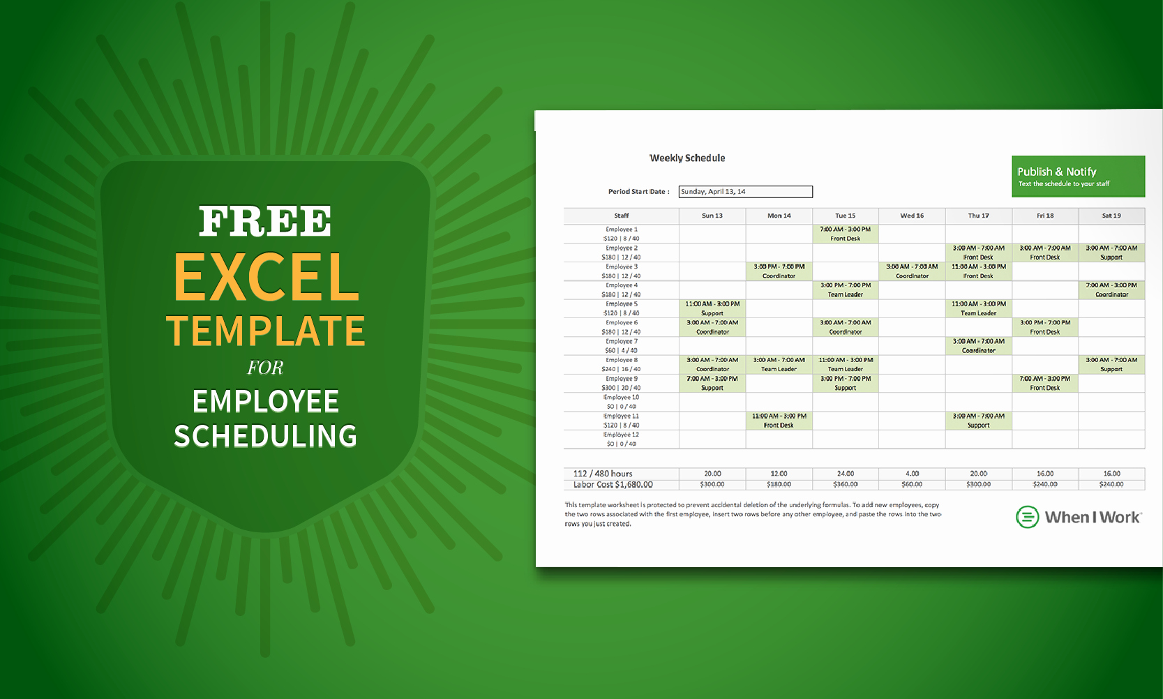 40 Excel Employee Schedule Template Desalas Template