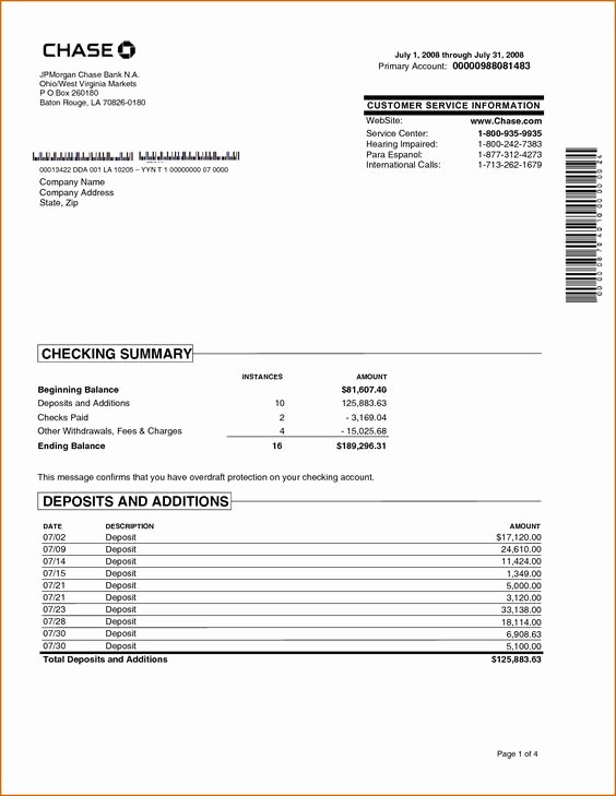 40 Fake Bank Statement Generator Desalas Template