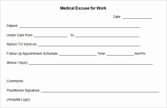 40 Free Printable Doctors Excuse Desalas Template