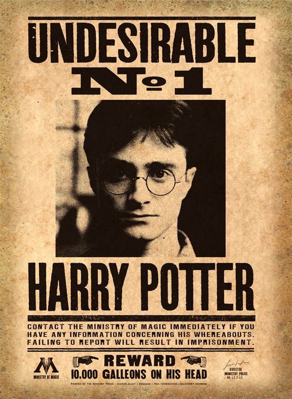 40 Harry Potter Wanted Poster Desalas Template