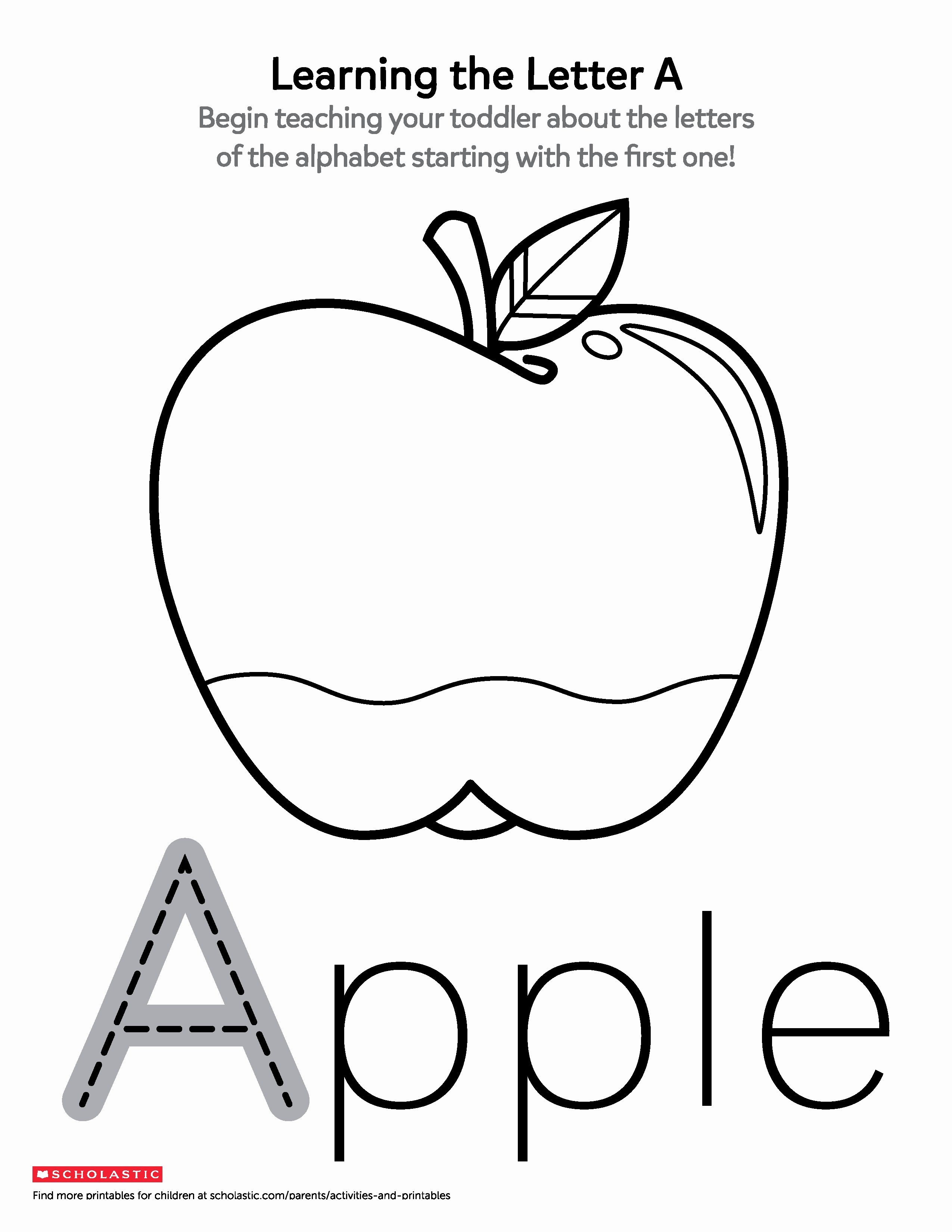 The Letter A Worksheets