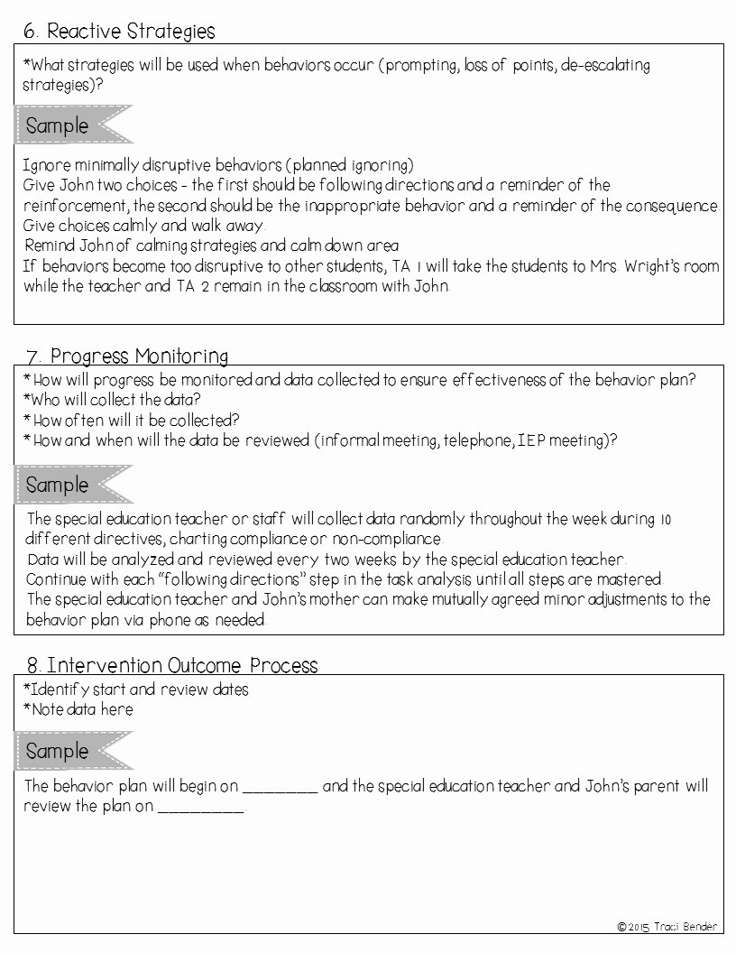 40 Sample Behavior Intervention Plan Desalas Template