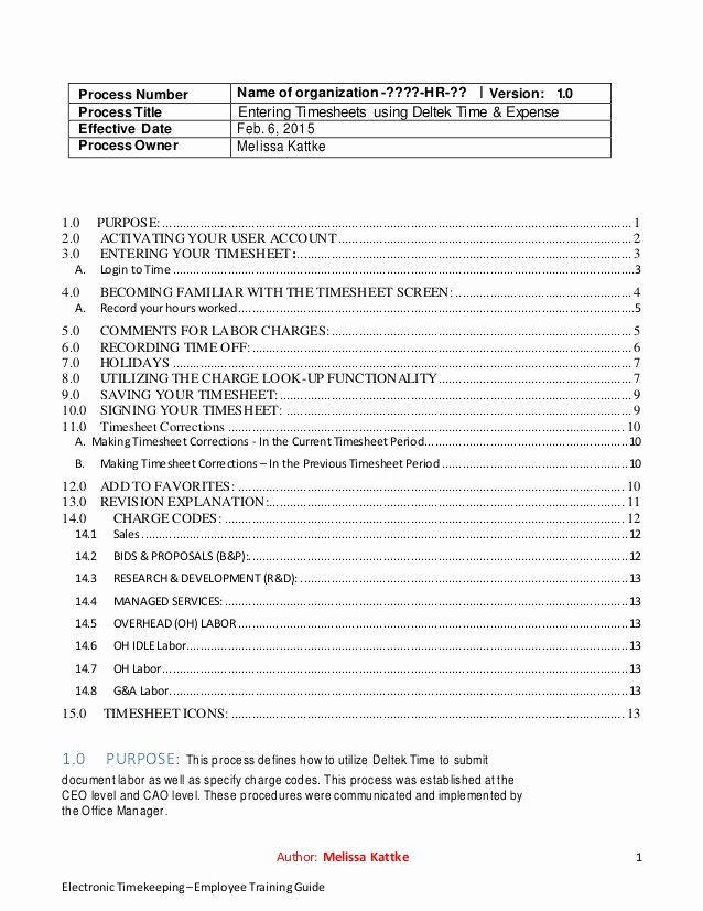 40 Standard Operating Procedure Example Desalas Template
