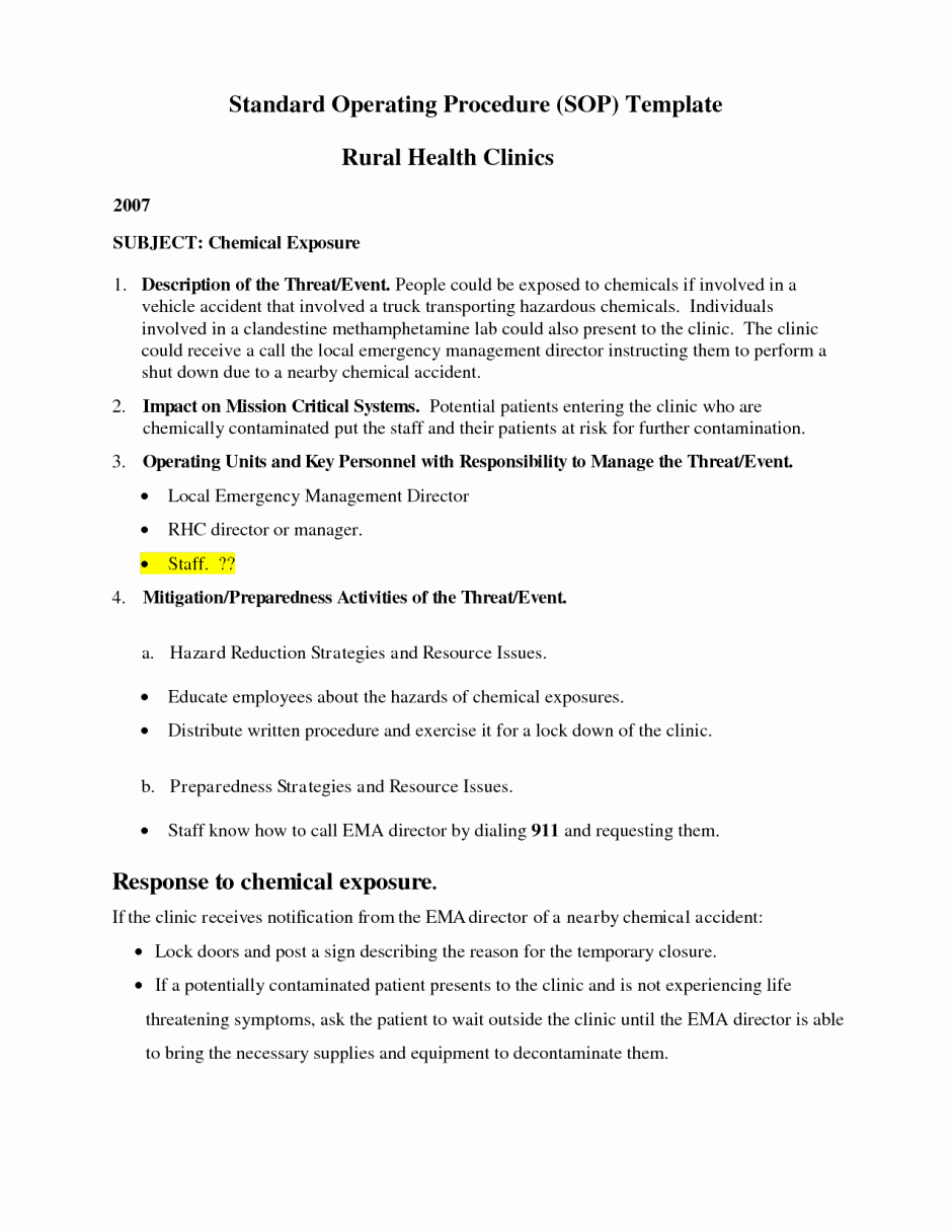40 Standard Operating Procedure Example Desalas Template