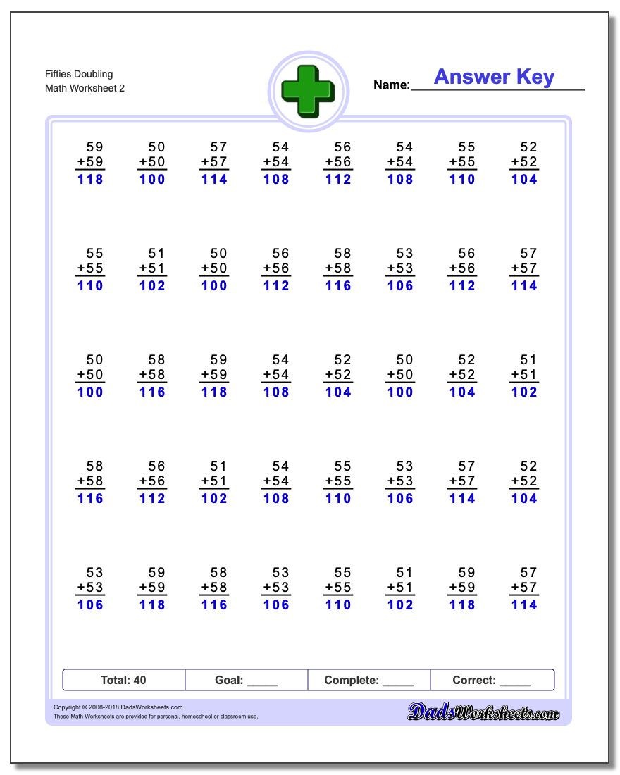 20 Adding Doubles Worksheet 2nd Grade Desalas Template