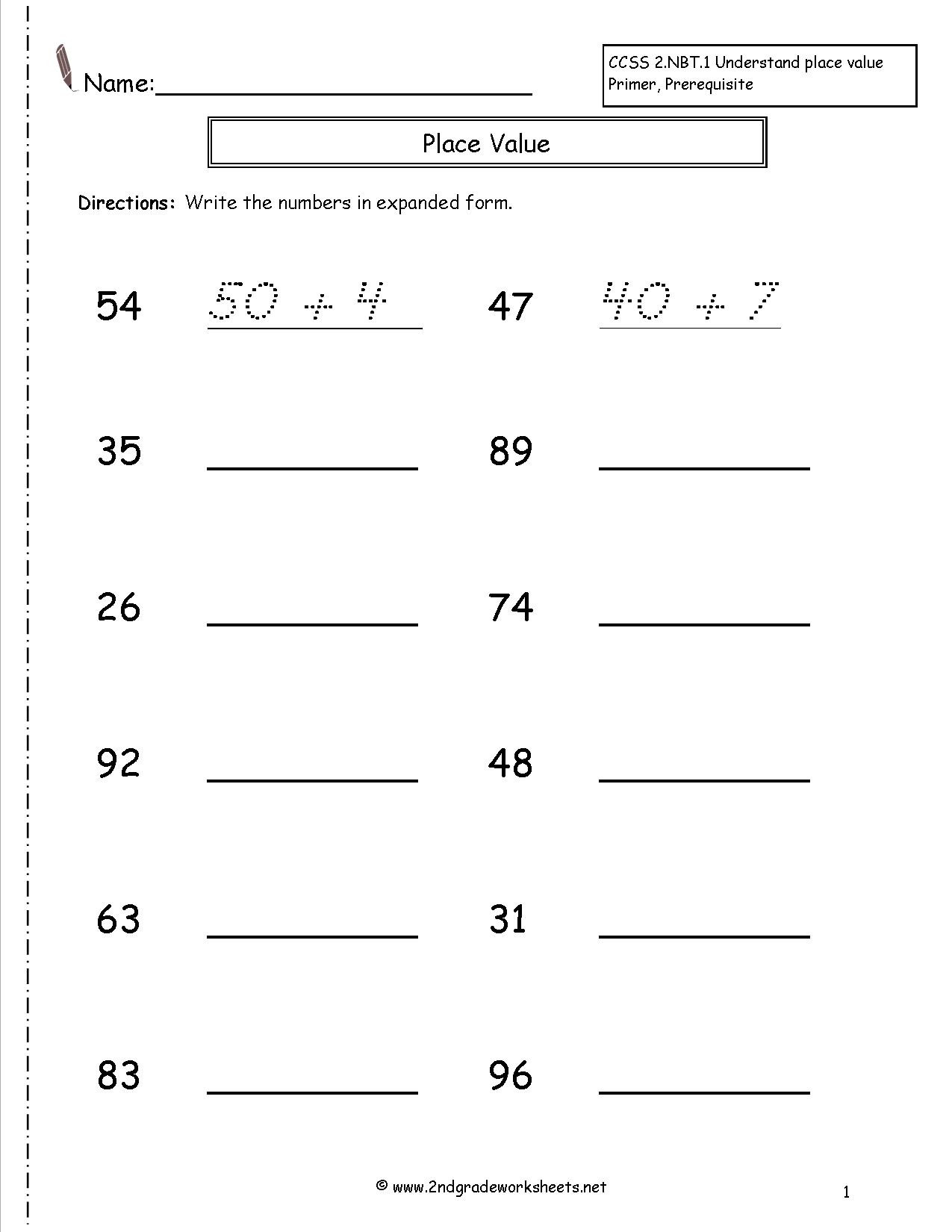 20 Expanded Notation Worksheets 3rd Grade Desalas Template