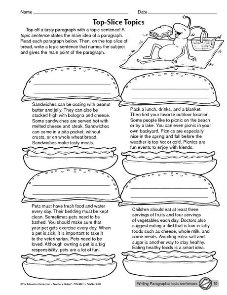 20 Topic Sentence Worksheets 5th Grade Desalas Template